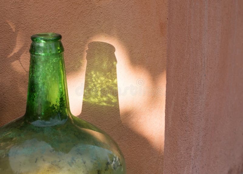 Green Bottle Translucent Shadow Stock Image - Image of items ...