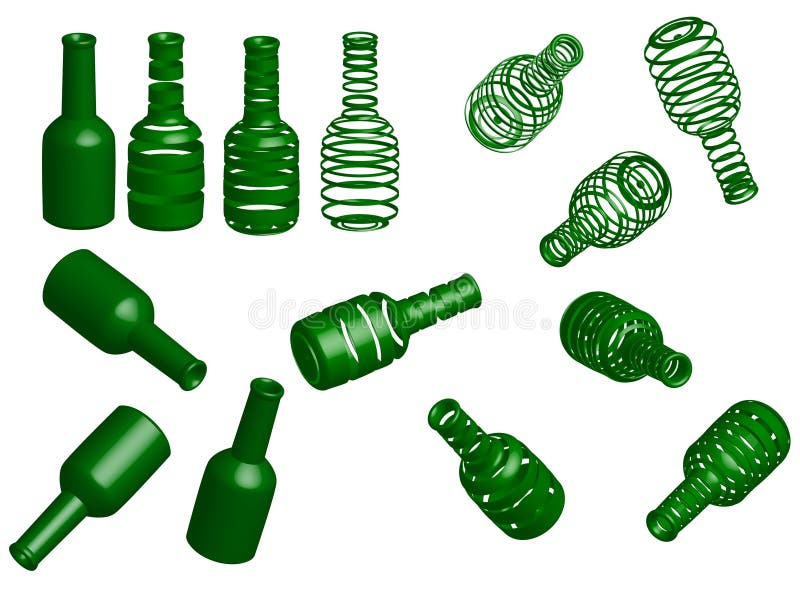 Green bottles stock vector. Illustration of symbol, green - 15181257