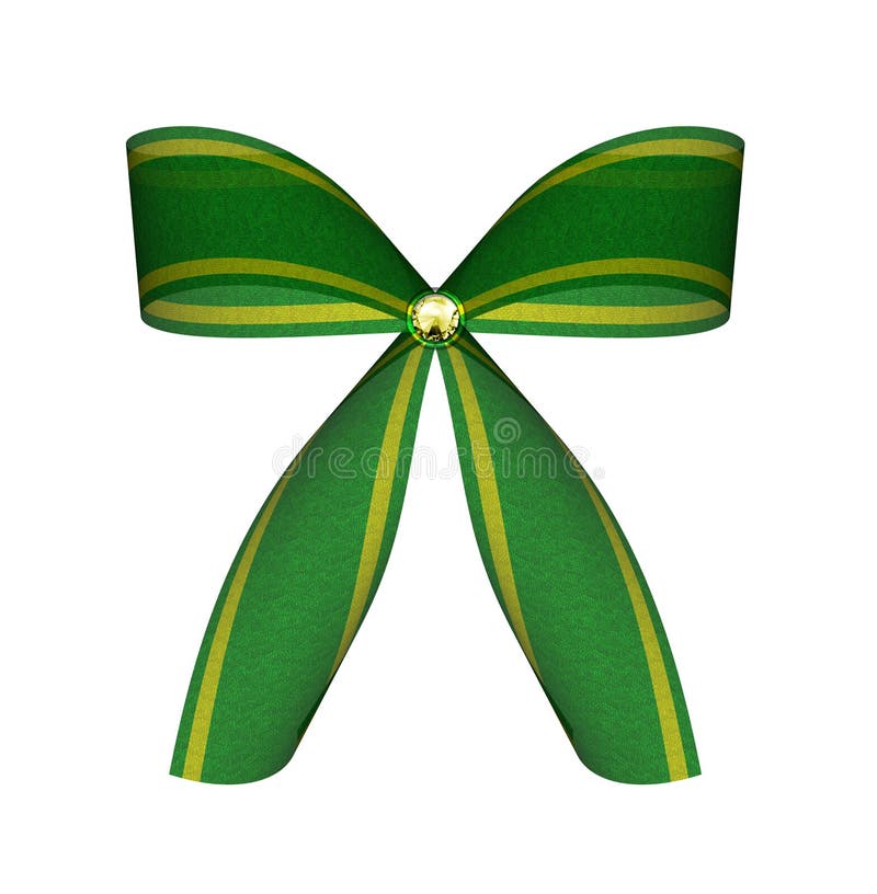 Green bow stock illustration. Illustration of decorative - 3369356