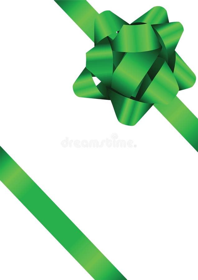 Green Bow Illustration stock vector. Illustration of shiny - 11870041