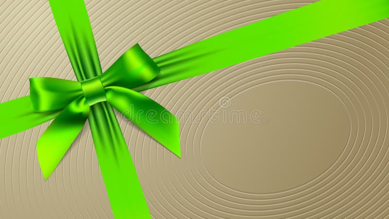 Green Bow on a Textural Background Stock Vector - Illustration of ...