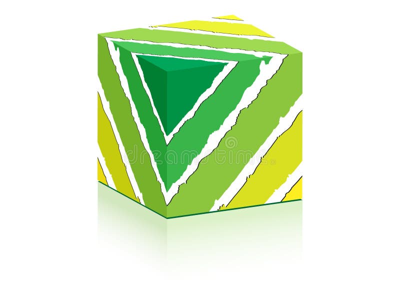 Green box stock vector. Illustration of retail, shadow - 10235872