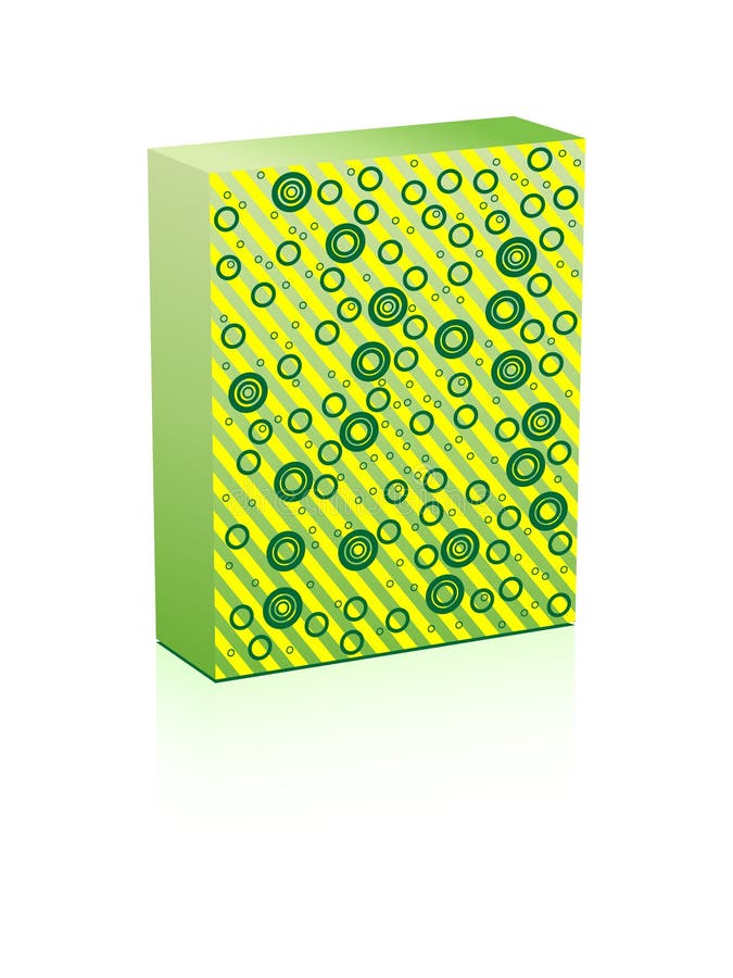Green box stock vector. Illustration of package, retro - 12312568