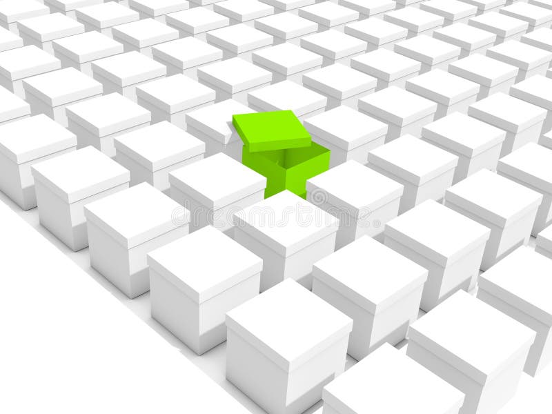 Green box stock illustration. Illustration of packing - 24732507