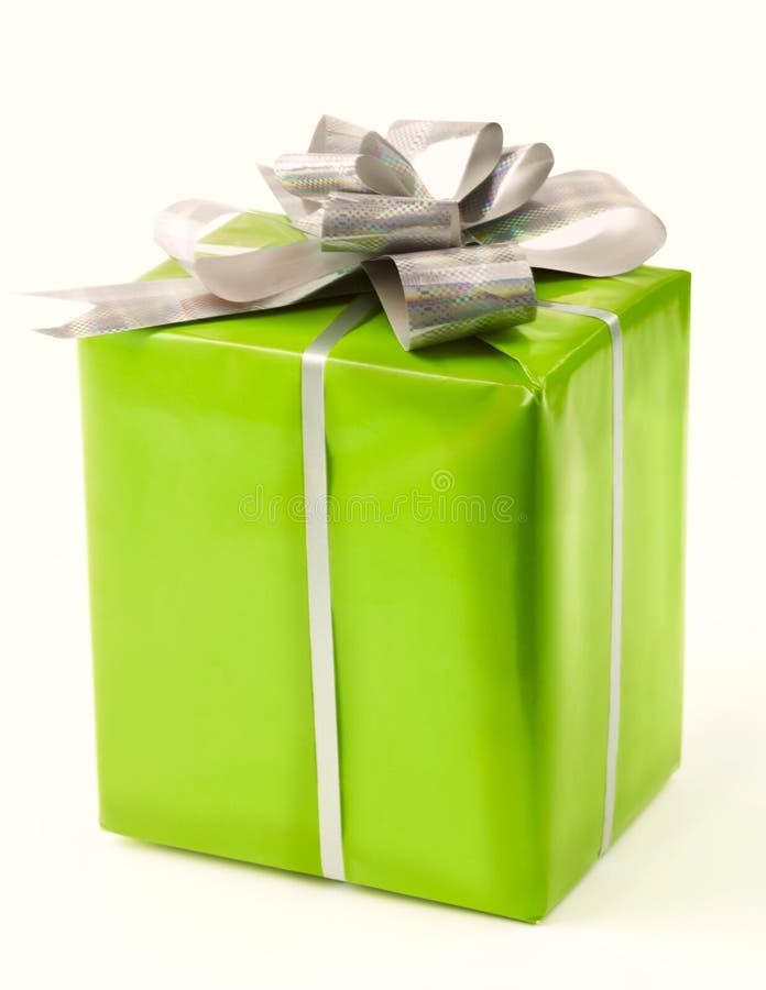 Green gift box stock image. Image of special, surprise - 1858065