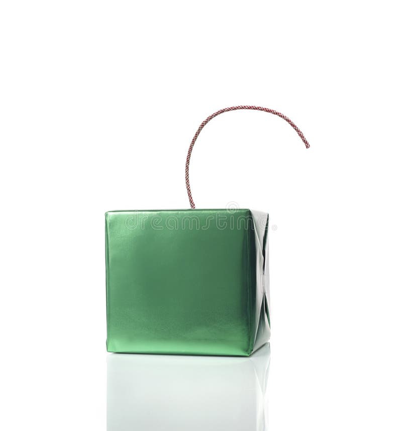 Green box bomb stock photo. Image of concept, cord, white - 11633726