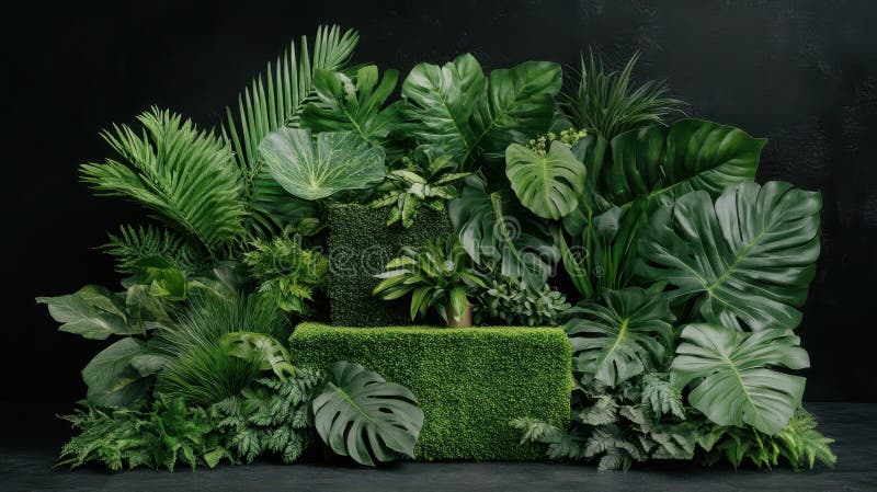 A Green Box Filled with Various Types of Plants Showcasing Diversity ...