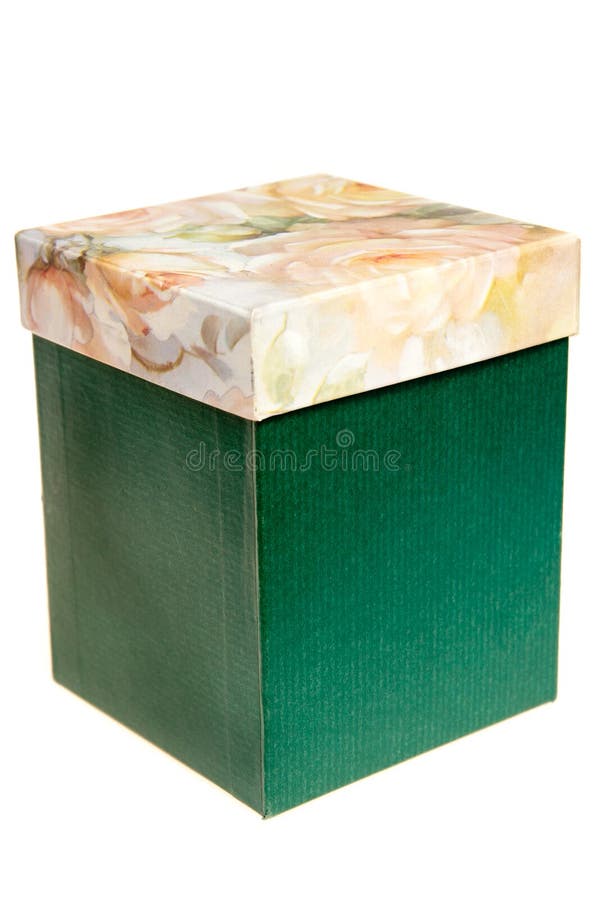 Green Box Isolated on White Background Stock Image - Image of ...
