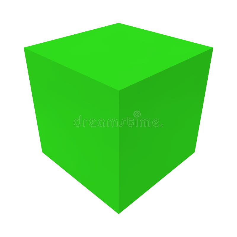 Green Box Isolated on White Stock Vector - Illustration of background ...