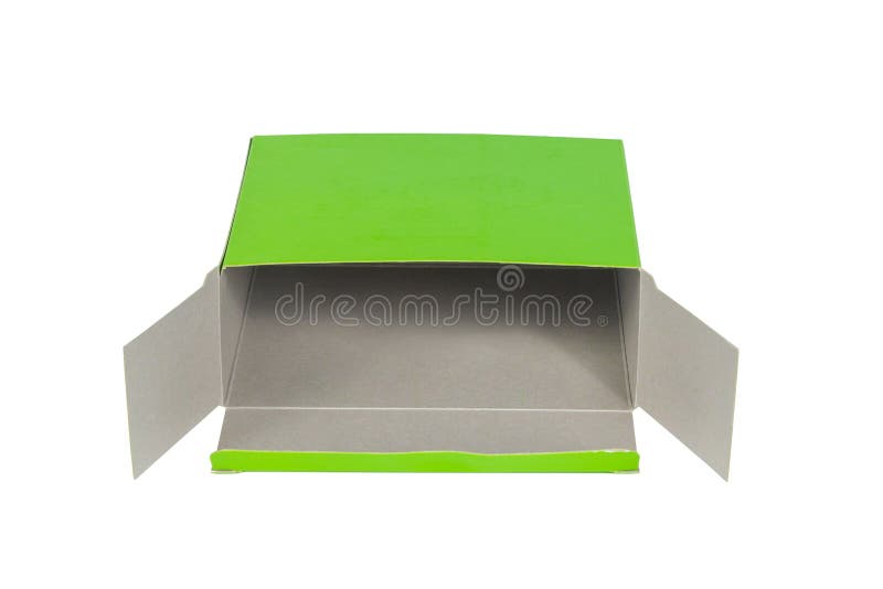 Green Packaging Box, Studio Photography of Green Box Isolated on Stock ...