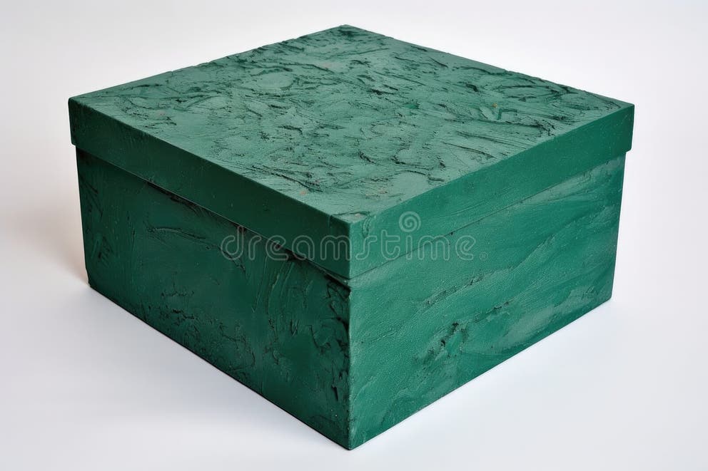 Green Box Made from Recycled Paper and Vegetable-based Inks Stock ...