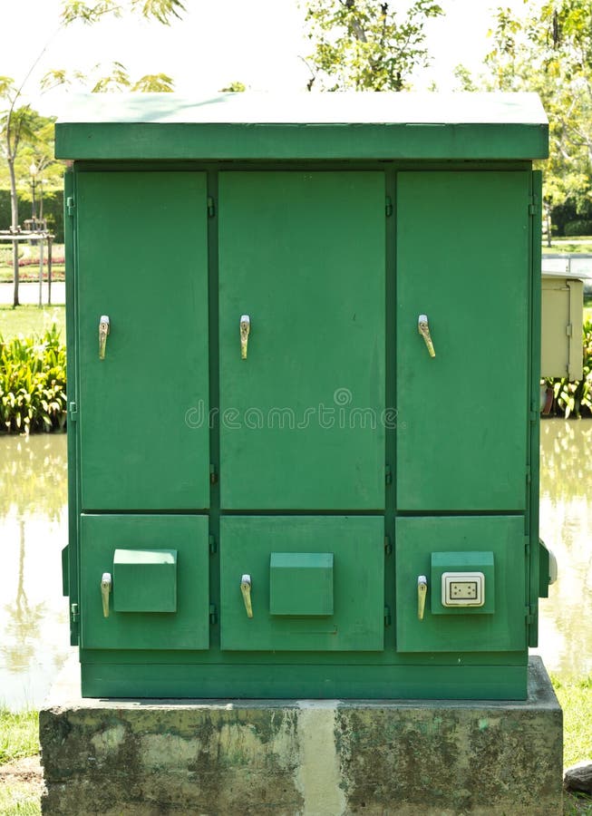 Green box stock image. Image of iron, distribution, control - 31256697