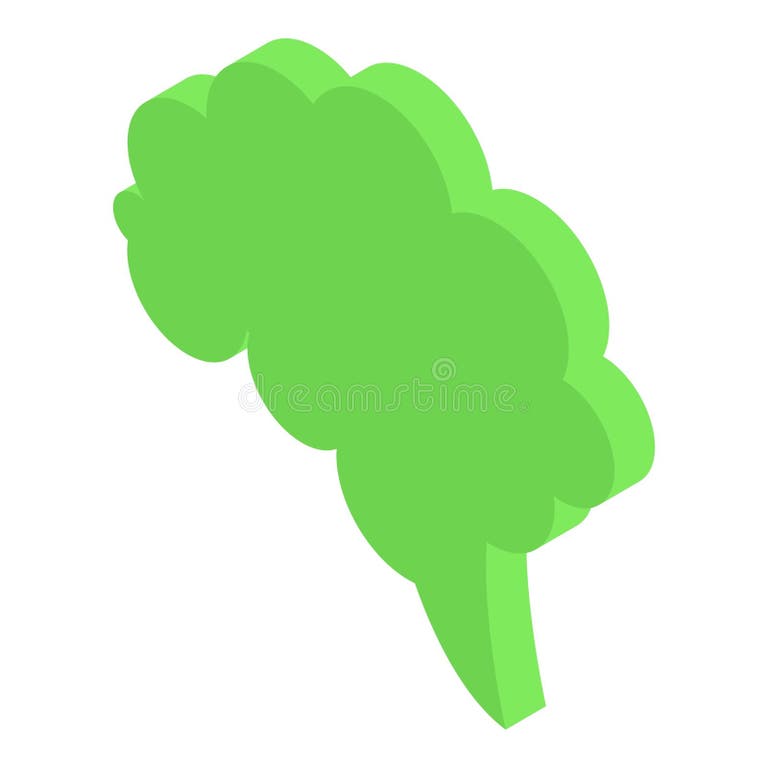 Green Brain Chat Bubble Representing Thinking and Ideas Stock ...