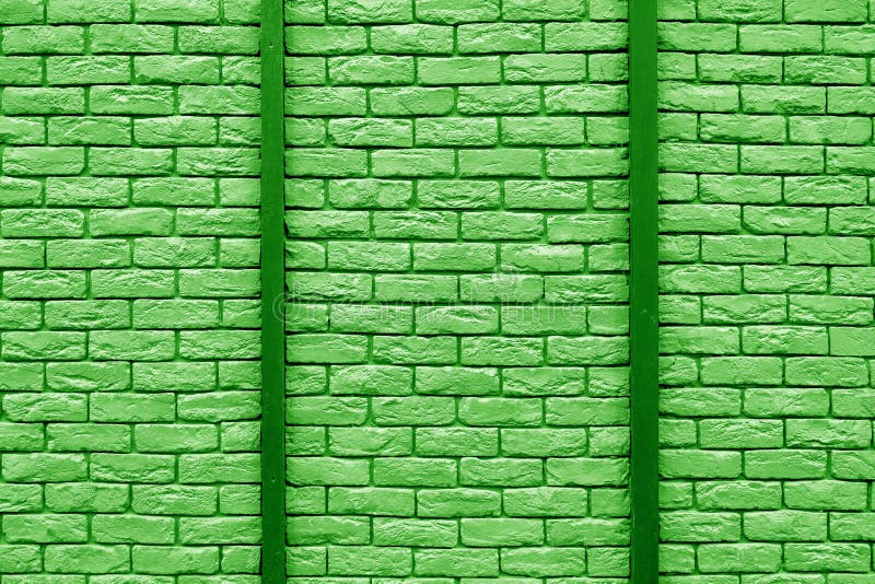 Green Brick Building Wall. Interior of a Modern Loft Stock Image ...
