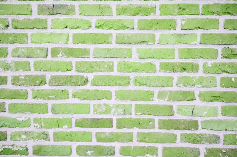 Green Brick Wall Seamless Pattern, Background Texture Stock Image ...