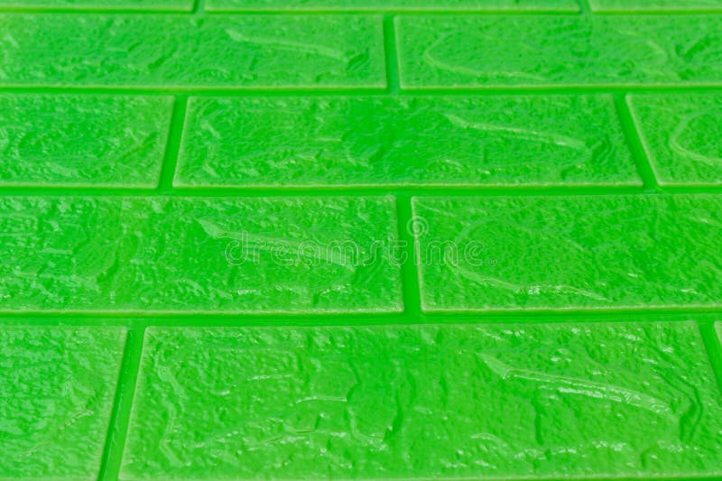 Green Brick Wall Texture Background Stock Image - Image of bricks ...