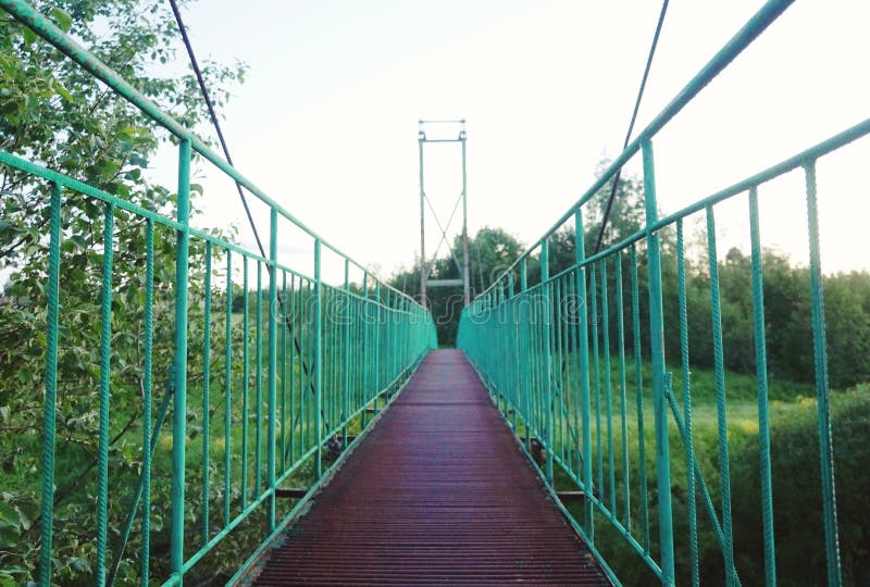 Green bridge stock photo. Image of architecture, water - 173368066