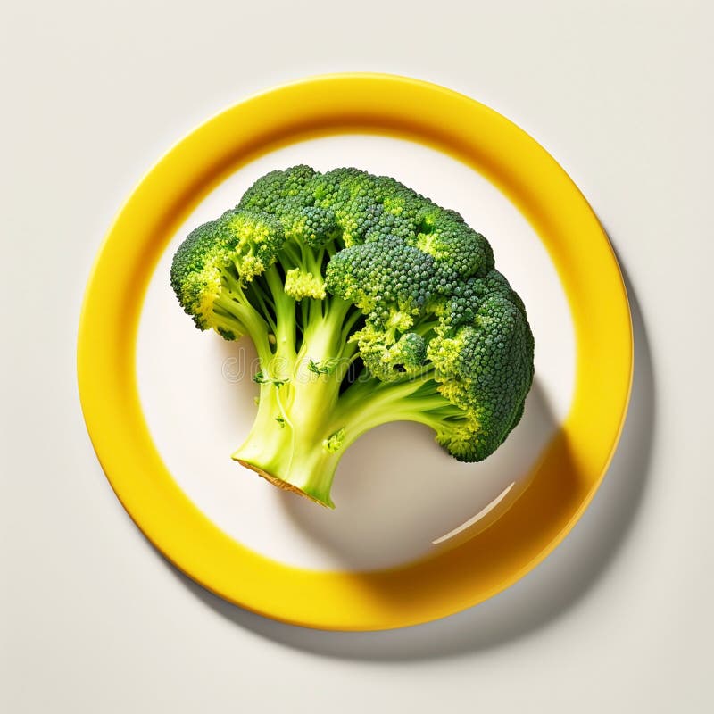 Green Broccoli on a Plate. Generative AI, Generative Artificial ...
