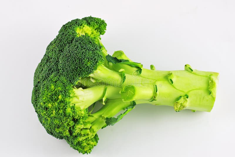 Green Broccoli Vegetable Lying on a White Table Background Stock Image ...