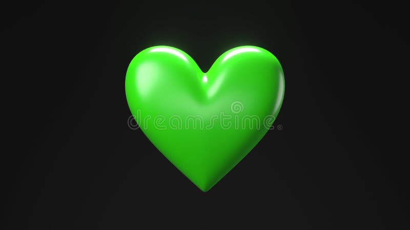 Green Broken Heart Objects in Green Background. Heart Shape Object ...