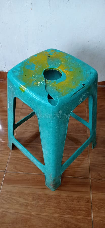 Green broken plastic chair stock image. Image of plastic - 240828449