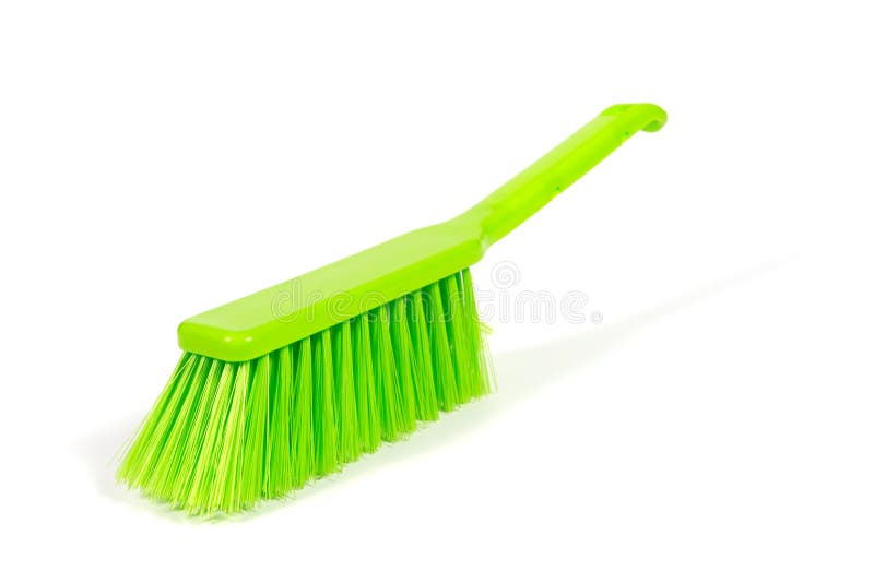 Green broom stock image. Image of manual, white, isolated - 8428047