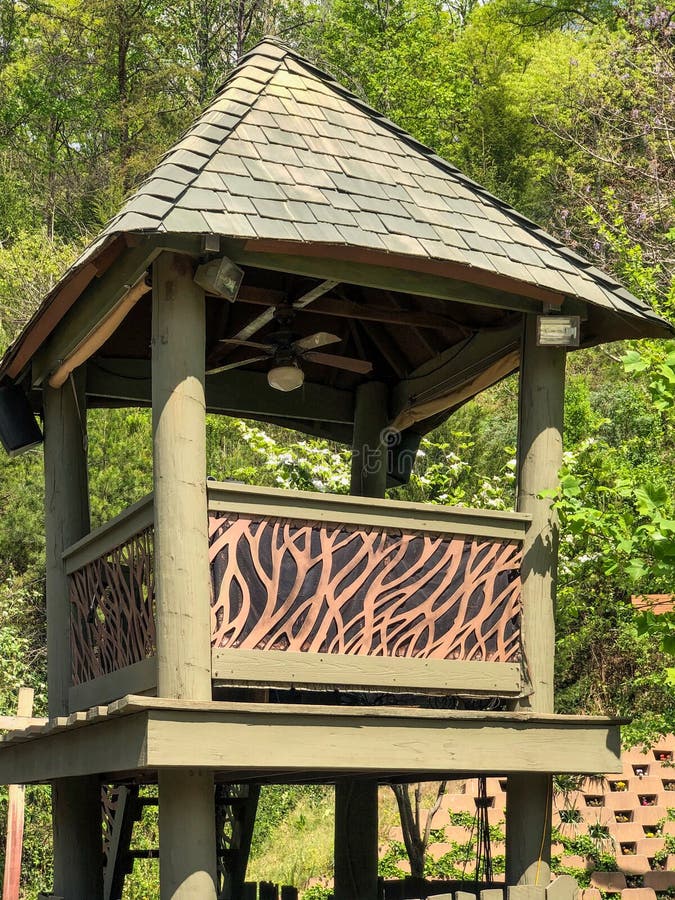 Green and Brown Observation Tower Stock Image - Image of outside, green ...