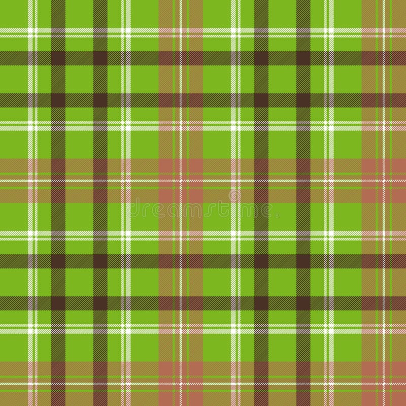 Green Brown Plaid Fabric Texture Seamless Pattern Stock Vector ...