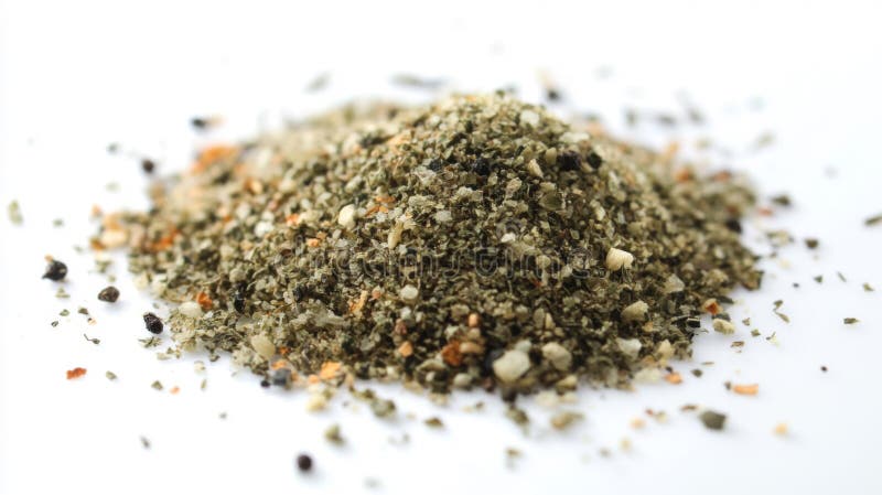 Green and Brown Spice Blend on White Background Stock Illustration ...