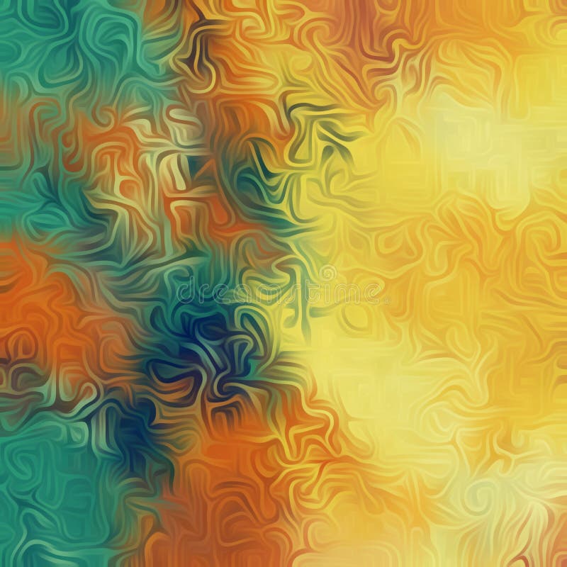 Green Brown and Yellow Painting Texture Stock Illustration ...