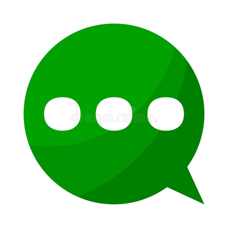 Green Bubble Ellipsis Punctuation Stock Vector - Illustration of ...