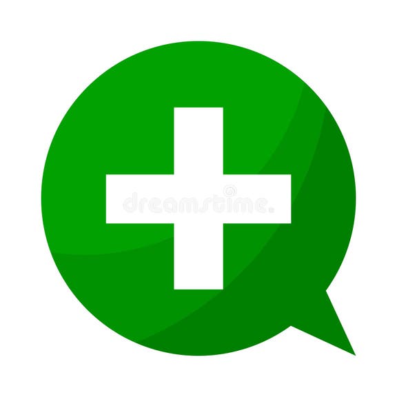 Green bubble plus stock vector. Illustration of person - 95007448