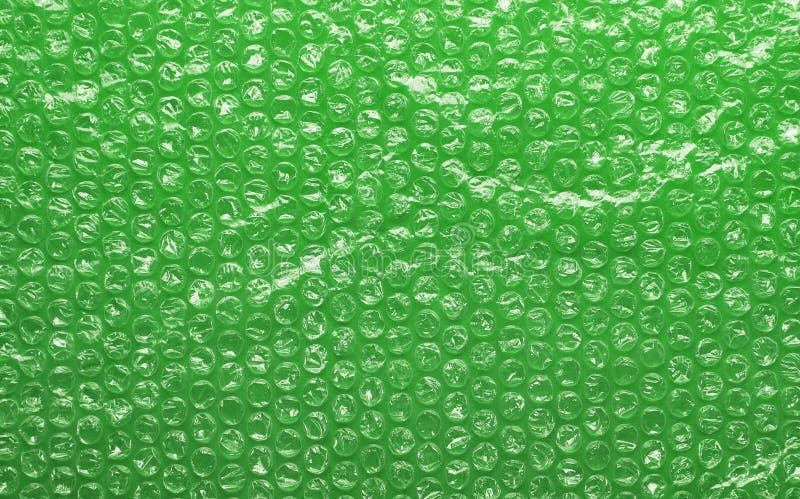 Green Bubble Packing Closeup Stock Photo - Image of parcels, shipping ...