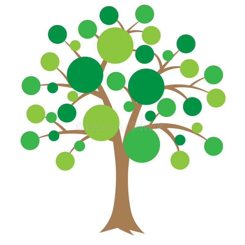 Green Bubbles Communication Tree, Vector Illustration Stock Vector ...