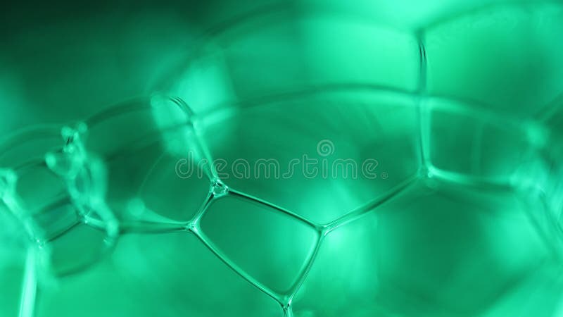 Green Bubbles in Macro, Connection of Bubbles in Macro Stock Video ...