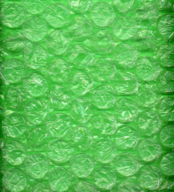 Green Bubblewrap or Packing Material Stock Photo - Image of mailing ...