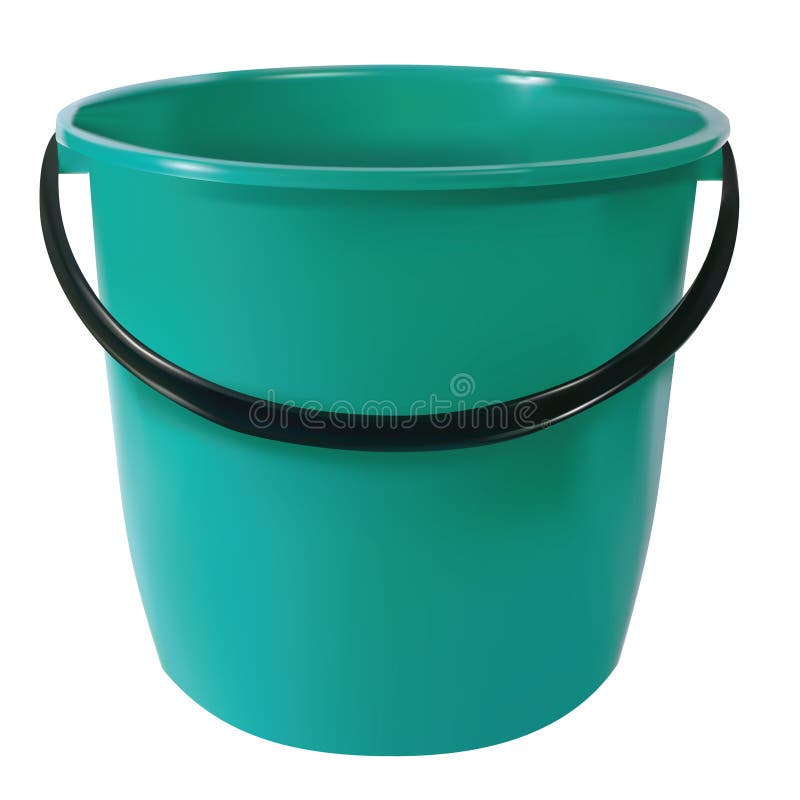 Green bucket. stock illustration. Illustration of black - 96479564