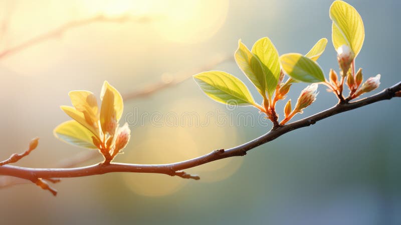 Green budding tree stock illustration. Illustration of natural - 360724326