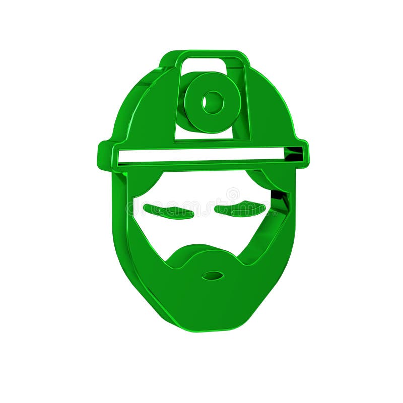 Green Builder Icon Isolated on Transparent Background. Construction ...