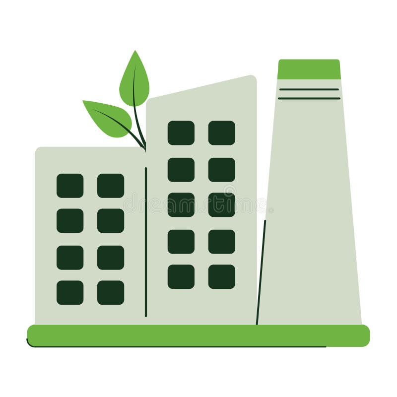 Green building icon stock illustration. Illustration of nature - 358649036