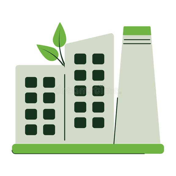 Green building icon stock illustration. Illustration of nature - 358649036