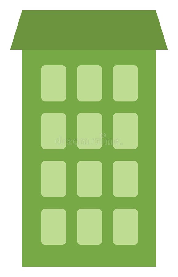 Green building, icon stock vector. Illustration of clean - 260375791