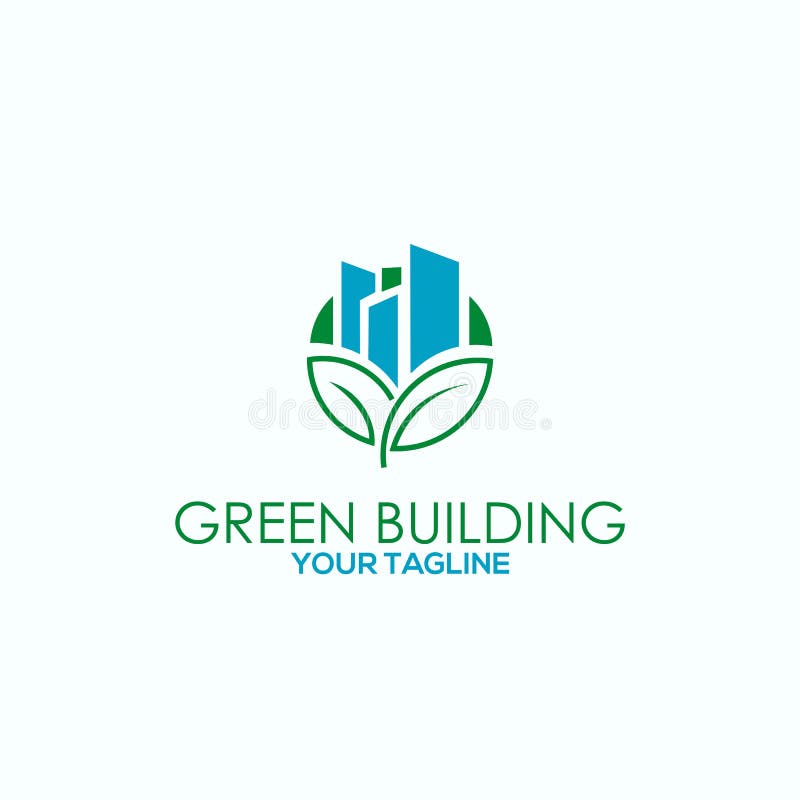 Green Building Logo Eco Friendly Stock Vector - Illustration of ...