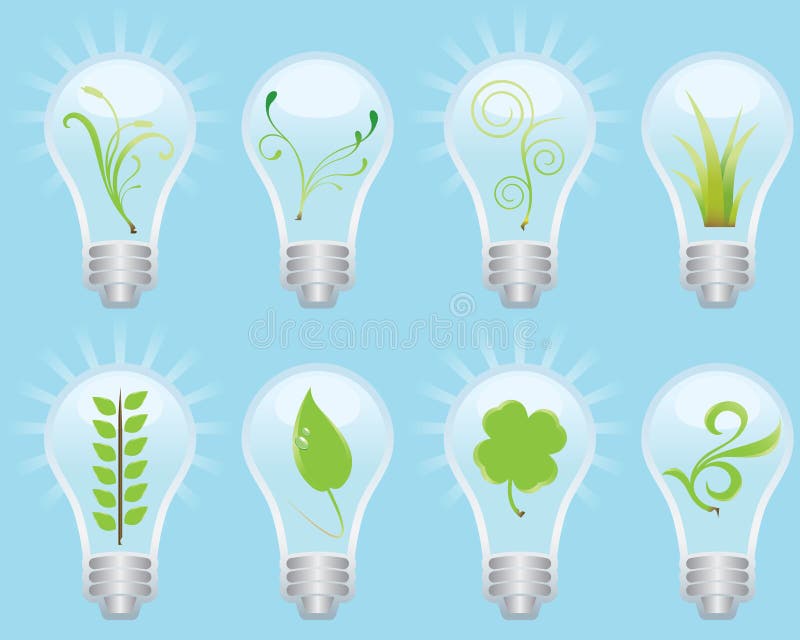 Green Bulb Concept stock vector. Illustration of perfection - 6673635