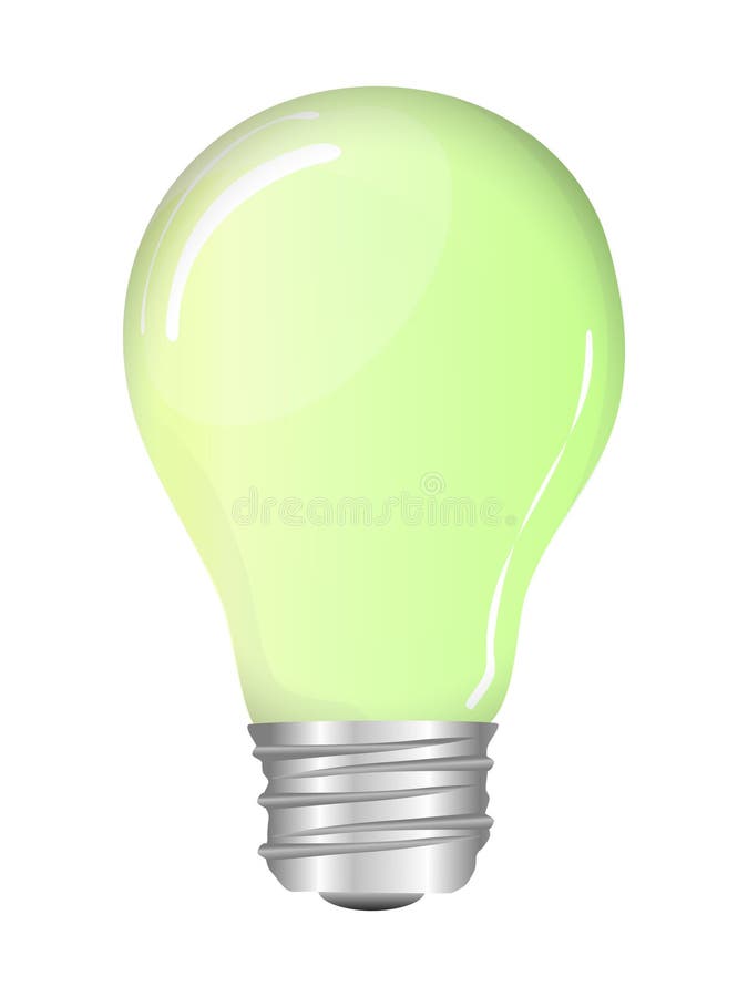 Green bulb isolated stock illustration. Illustration of watt - 37082488