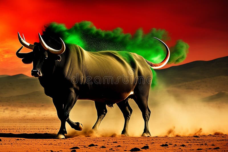 Green bull logo stock vector. Illustration of element - 175337885