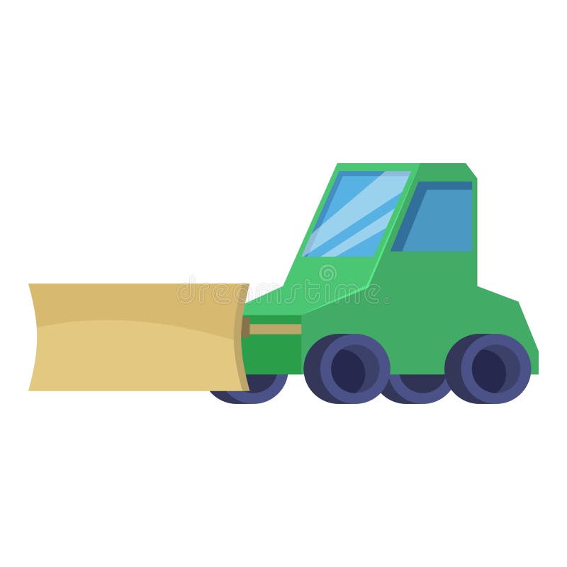 Green Bulldozer Pushing with Its Shovel on a Construction Site Stock ...