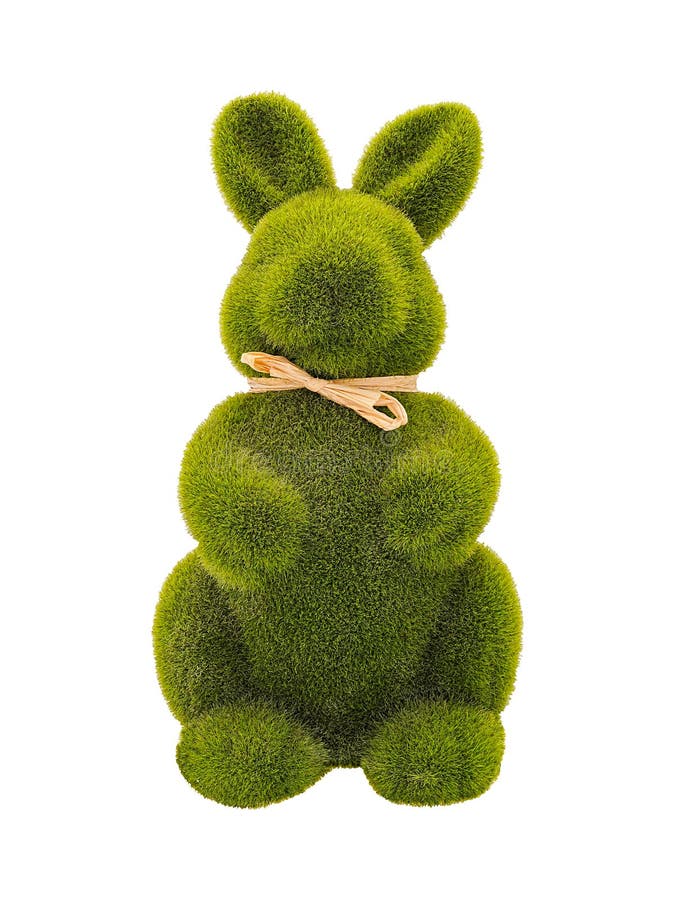 Green Bunny Easter Decoration Isolated Stock Image - Image of fluffy ...