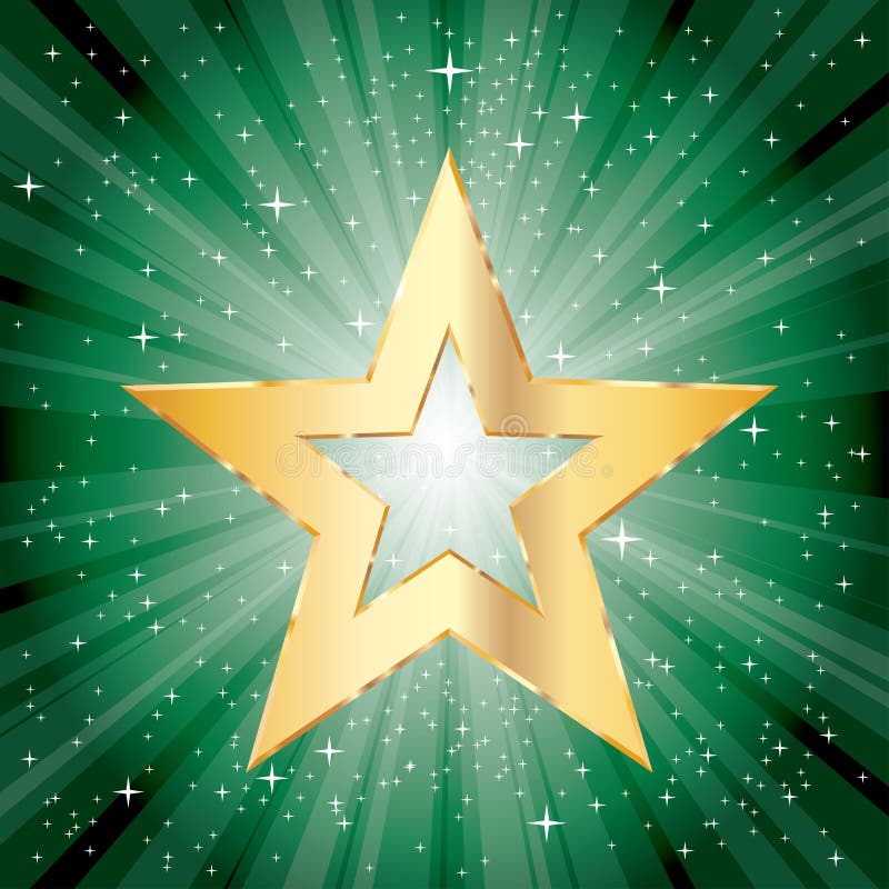 Green burst fat star stock vector. Illustration of empty - 87857744