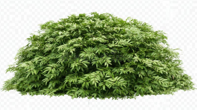 Green Bush Grows Lushly with Dense Foliage and Textured Appearance ...